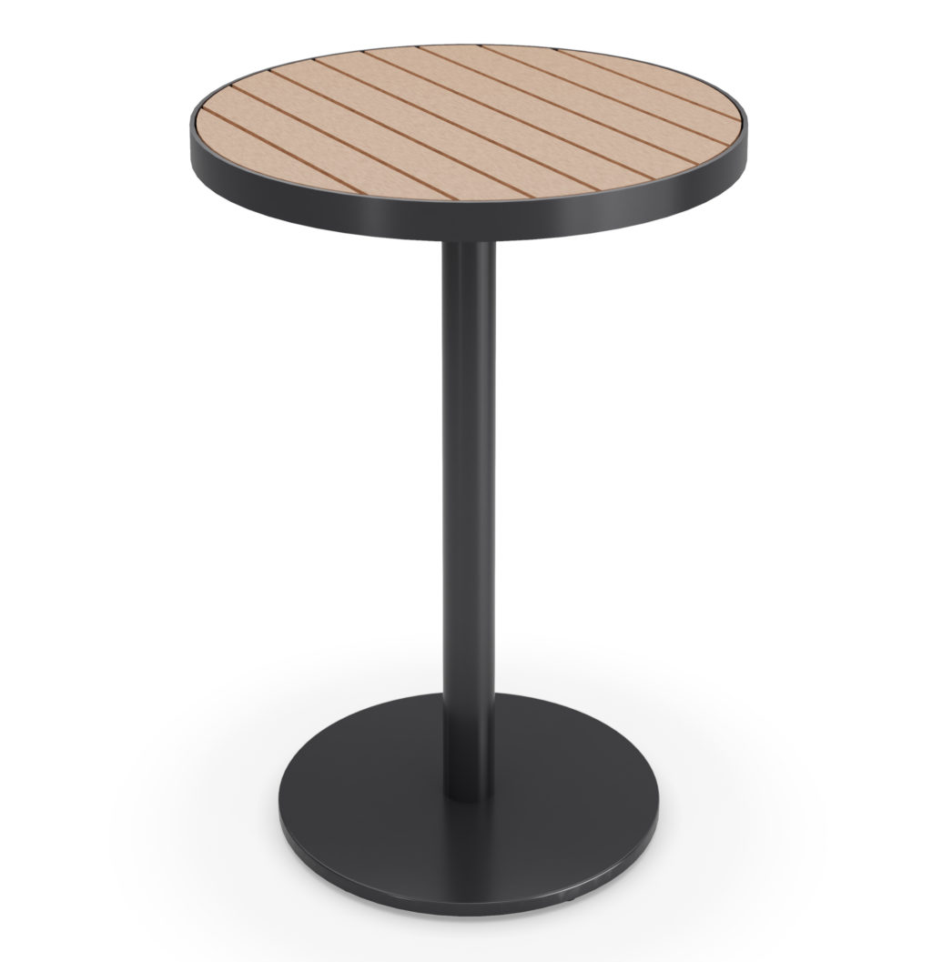 Slatted Bar Height Table with Various Sizes and Mounting Options ...