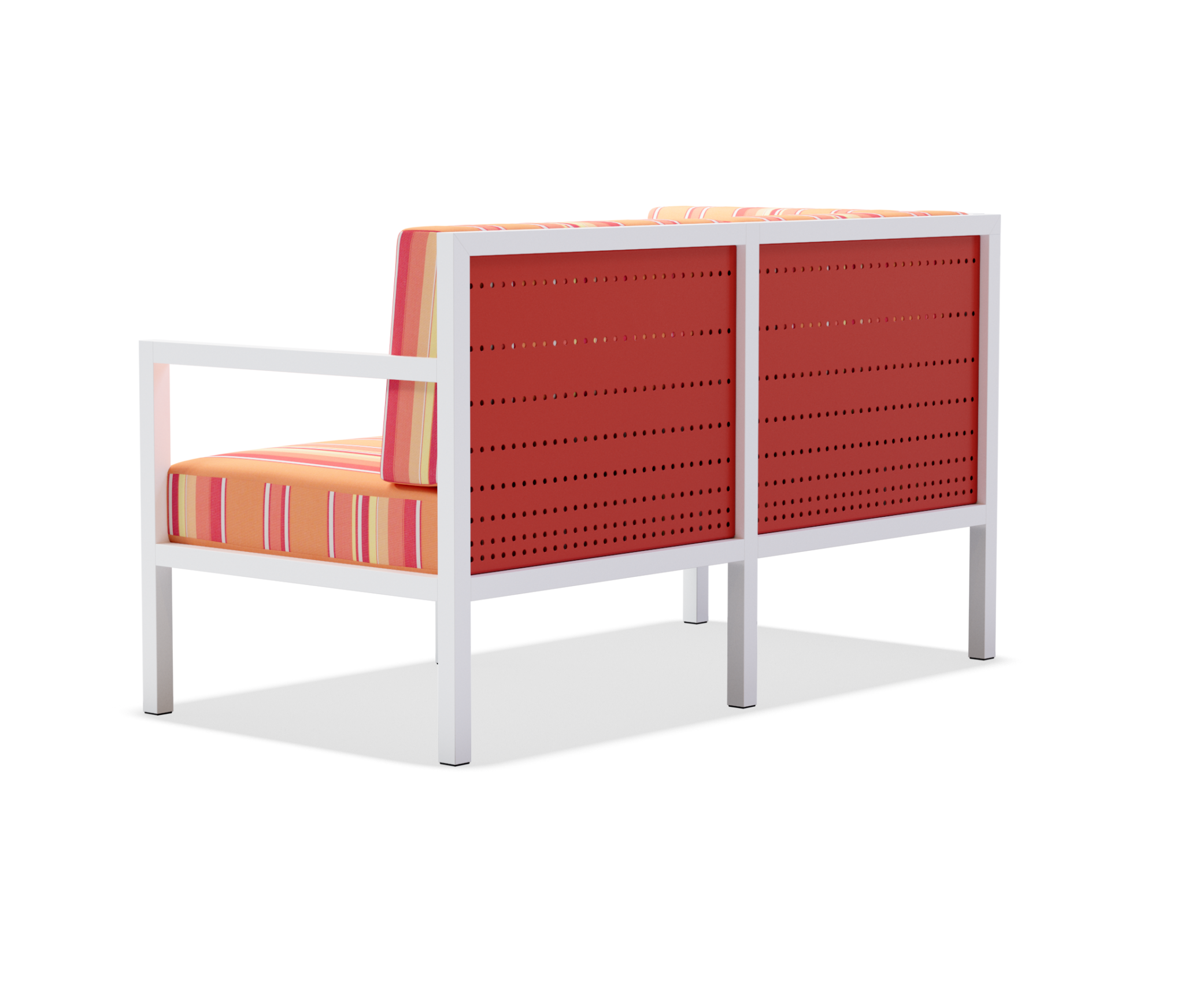 Contract Grade Upholstered Lounge with Perforated Back Panel ...